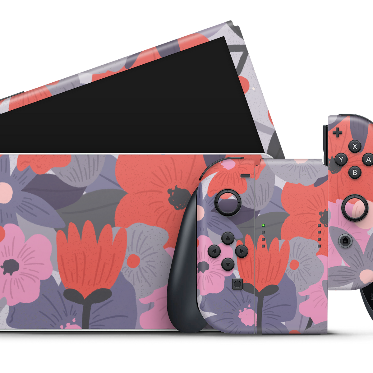 Nintendo Switch OLED Skin Purple Floral – CUCU Covers