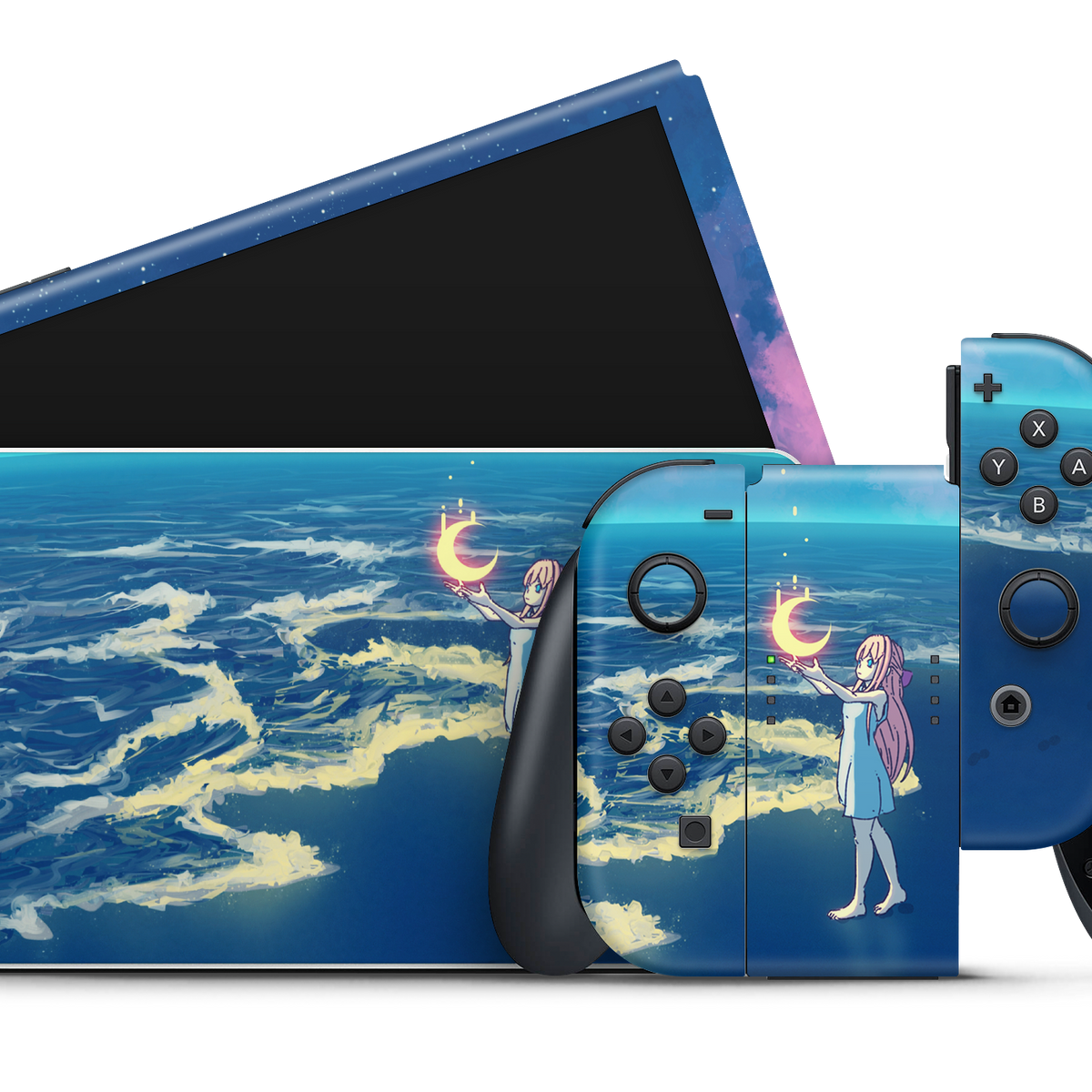 Nintendo Switch OLED Skin Catching the moon – CUCU Covers