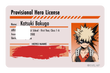 Hero License - Katsuki Bakugo