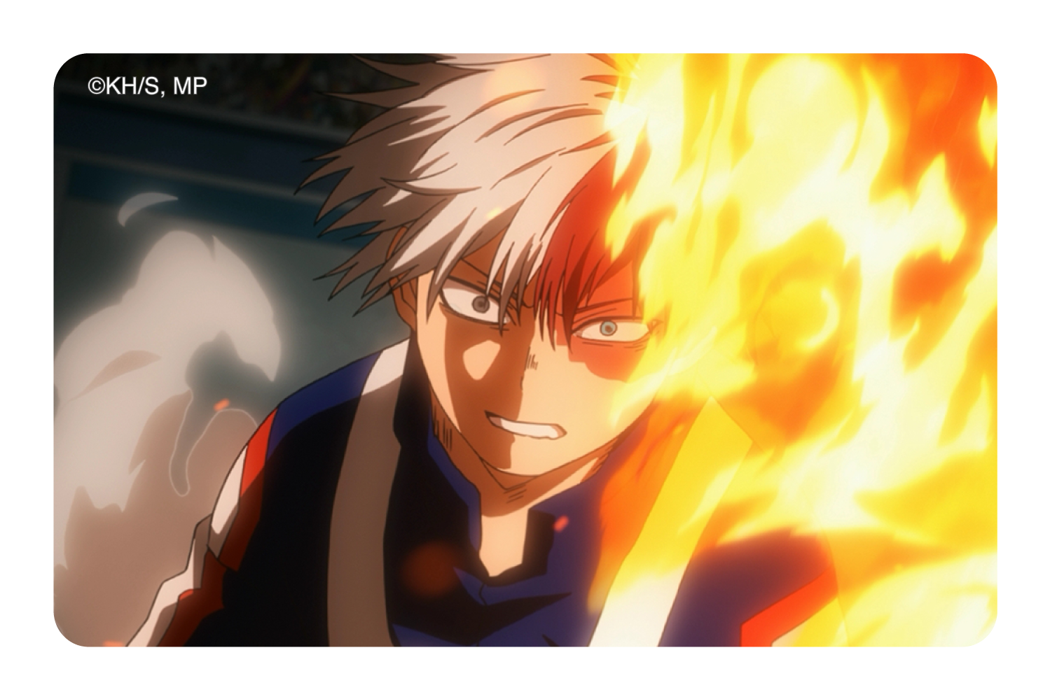 Shoto uses his fire