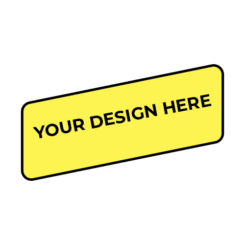 Custom Decal - Slanted Rectangle (Large ~ 10" / 25cm)